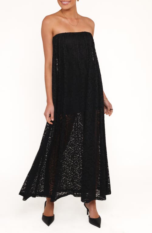 PETAL & PUP Davina Lace Strapless Maxi Dress